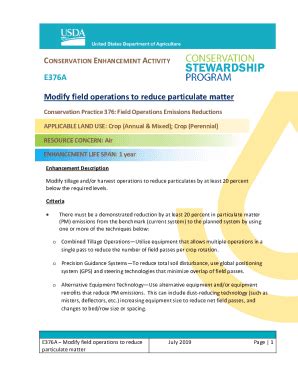 Fillable Online E A Modify Field Operations To Reduce Particulate Matter Fax Email Print