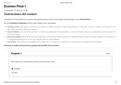 Examen Final 1 Rse 30 Evaluación De Responsabilidad Social Empresarial