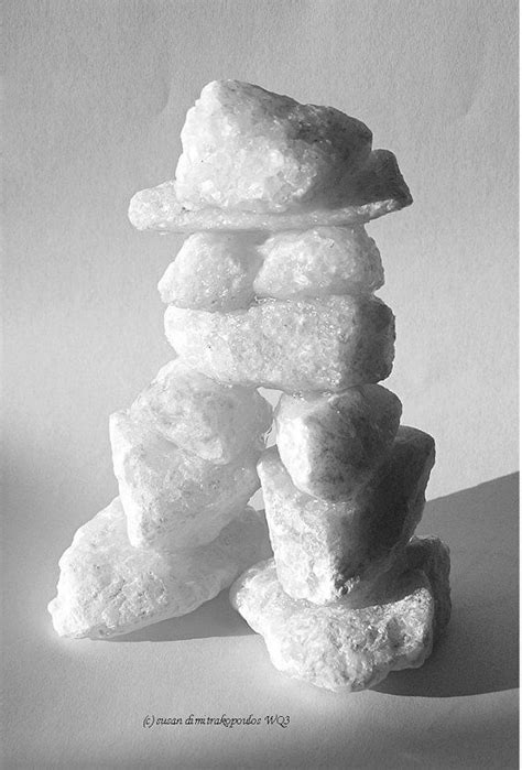Inukshuk Sculpture Inuit Symbol White Quartz Handmade In Canada