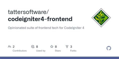 Github Tattersoftwarecodeigniter4 Frontend Opinionated Suite Of