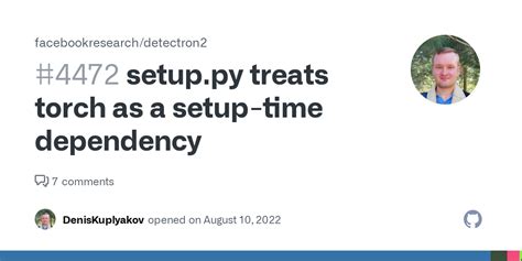 Setup Py Treats Torch As A Setup Time Dependency Issue 4472