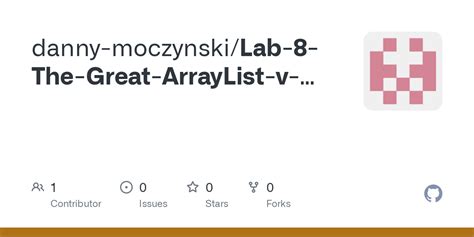 Github Danny Moczynskilab 8 The Great Arraylist V Linked List Face O Dmoczynski