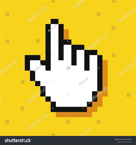 Pixel Cursor Cursor Hand Pointer Computer Stock Vector Royalty Free 2144244069 Shutterstock