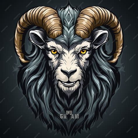 Premium Ai Image Goat Emblem Illustration Modern Logo