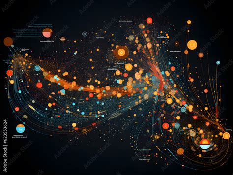 machine learning algorithms at work processing and analyzing large datasets stock illustration