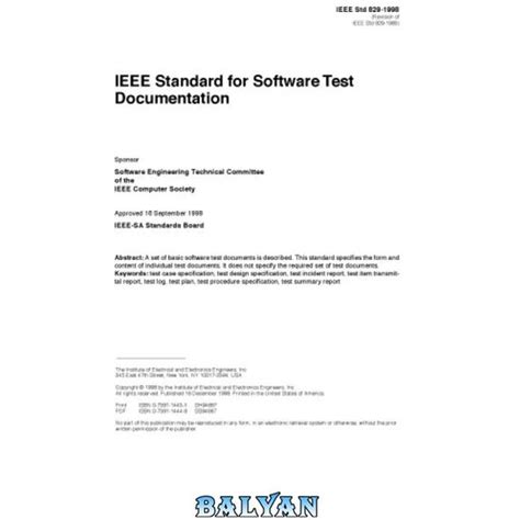 خرید و قیمت دانلود کتاب Ieee Standard For Software Testing Documentation ترب