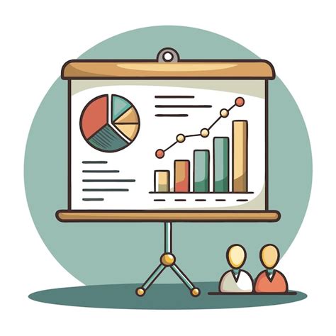 A Presentation Board Displaying Graphs And Data Analysis Premium Ai Generated Vector