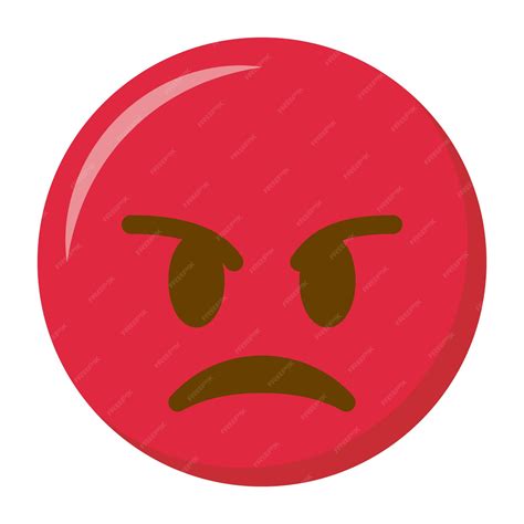 El Icono Del Emoji De La Cara Enojada Vector Premium