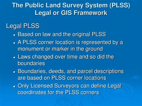Ppt The Public Land Survey System Gis Framework Powerpoint