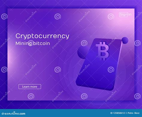 Mobile App For Mining Cryptocurrency Bitcoin Stock Vector Illustration Of Chain Coin 125858412