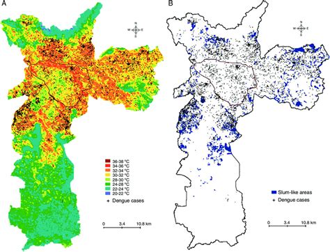The Distribution Of Dengue Cases By Temperature Zones And Slum Like Download Scientific Diagram