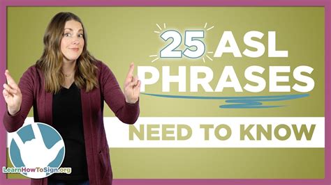 25 Asl Phrases You Need To Know Sign Language For Beginners In 2025
