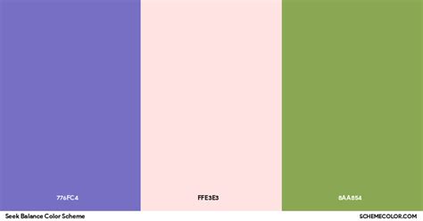 Seek Balance Color Scheme Palettes