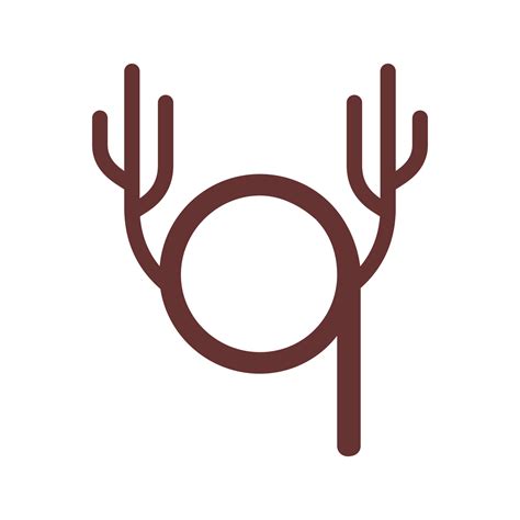 Initial Q Deer Horn Logo 20199108 Vector Art At Vecteezy