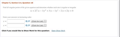 Solved Chapter 5 Section 5 4 Question 18 Find All Singular Chegg Com