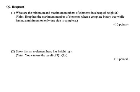 Solved 1 What Are The Minimum And Maximum Numbers Of