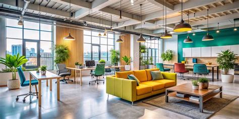 Inspiring Modern Coworking Space Interior Design Stylish Furniture