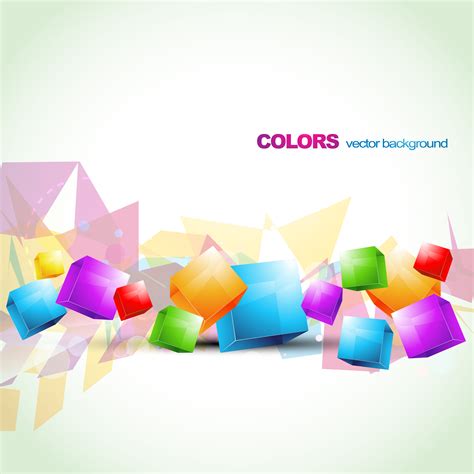 Colorful Cube Abstract Artwork 220499 Vector Art At Vecteezy
