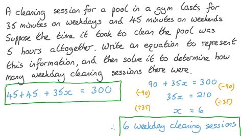 Question Video Writing And Solving One Variable Equations Nagwa