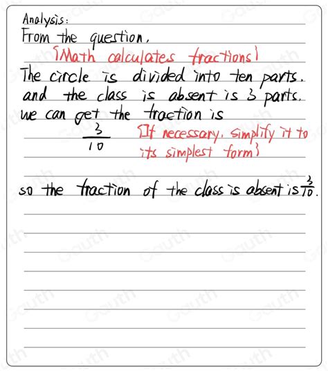 solved question 10 the pie chart below shows the attendance of a class