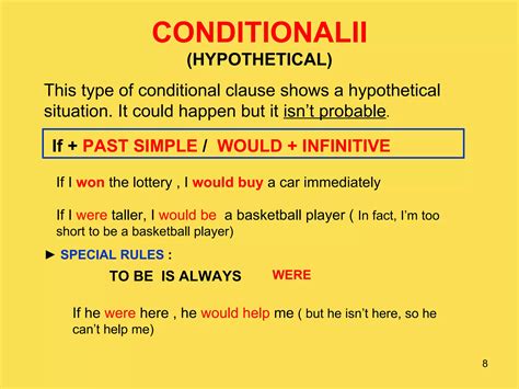 CONDITIONAL CLAUSES I II TYPES PPT