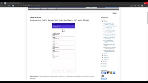 Implementing Data Binding And Mvvm Basics In Net Maui Collection View Pull To Refresh Youtube
