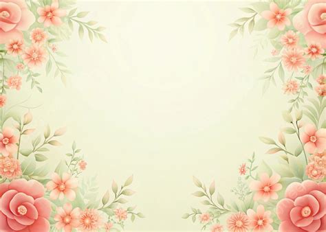 부드러운 파스텔 색상의 우아한 꽃 프레임 꽃무늬 파스텔 배경 배경 일러스트 및 사진 무료 다운로드 Pngtree