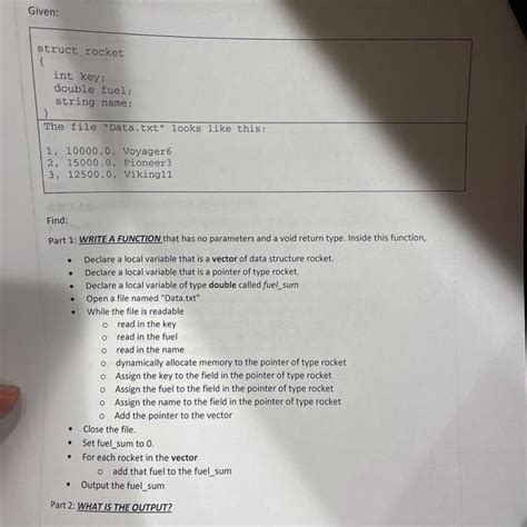 Solved Part 1 Write A Function That Has No Parameters And A