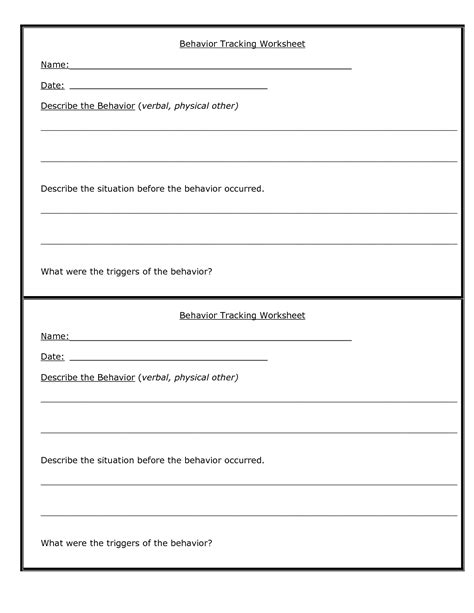 Free Printable Printable DBT Behavior Chain Analysis Worksheet DBT Worksheets