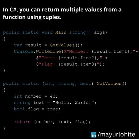 How To Write C Functions Using Tuples Mayur Lohite Posted On The