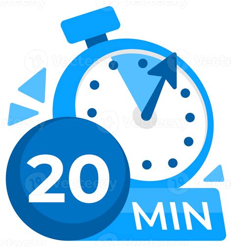 20 Minutes Timer Stopwatch Icon 20 Min Clock And Watch Limited Cooking Time Illustration