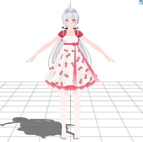 Tda Cherry Dress Haku 人物模型 Mmd模型下载 奈西mmd