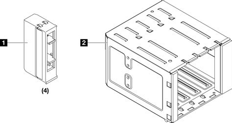 ThinkSystem ST650 V2 V3 3 5 SAS SATA 4 Bay Drive Bay 4 Cage Kit Lenovo Server Options
