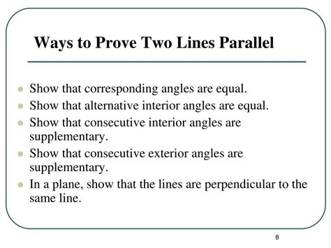 ppt proving lines parallel powerpoint presentation free download