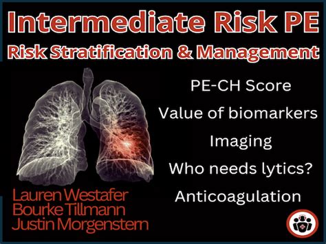 Intermediate Risk Pulmonary Embolism Risk Stratification And Management