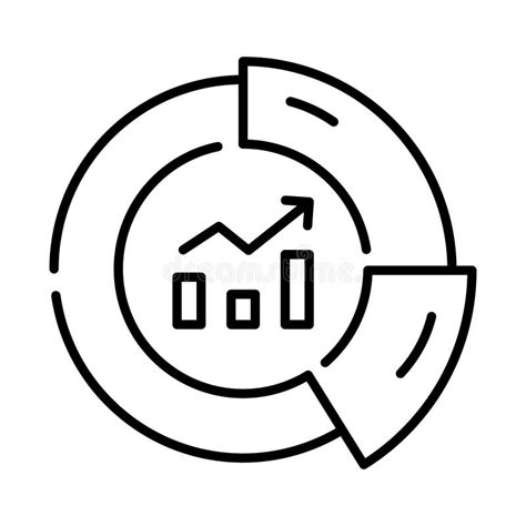 growth chart inside the pie chart denoting vector of analysis in modern