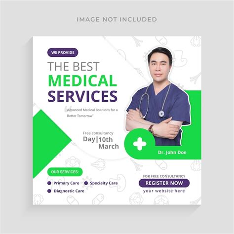 Premium Vector Medical Health Social Media Post Template