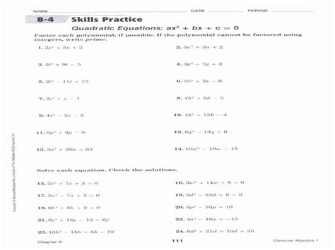 50 Factoring X2 Bx C Worksheet Chessmuseum Template Library
