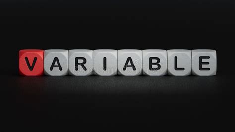 Word Variable Made With Wood Building Blocks Stock Illustration