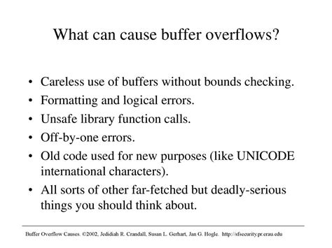 Preventing Buffer Overflows For C Programmers Ppt Download