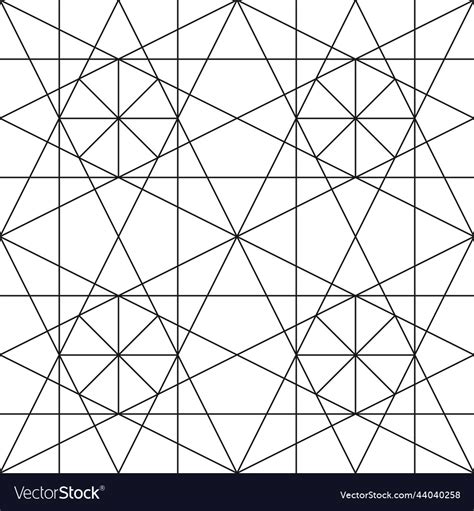 Intersecting Lines Geometric Seamless Pattern Vector Image