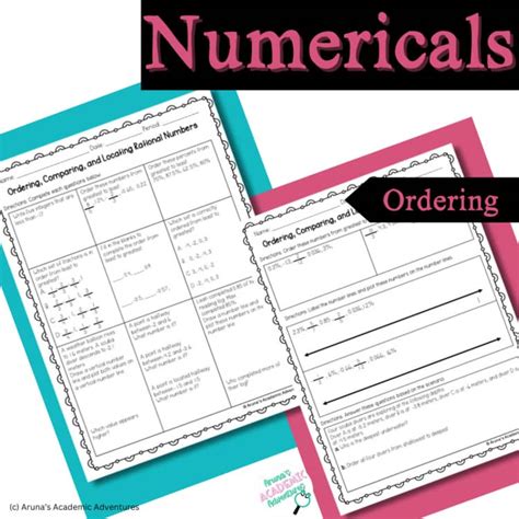 Ordering And Comparing Fractions Decimals And Percents Worksheet 6th Grade
