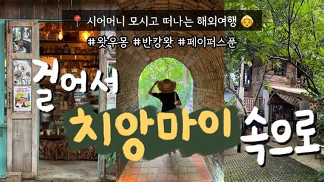 치앙마이 예술가의 마을 ️카페거리 여행 코스 왓우몽 반캉왓 페이퍼스푼 태국 치앙마이 여행🇹🇭 Ep2 Youtube