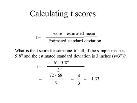 T Scores And Confidence Intervals Using The T Distribution Ppt Download