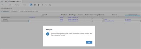 Summary Error Summary Set To Formula Anaplan Community