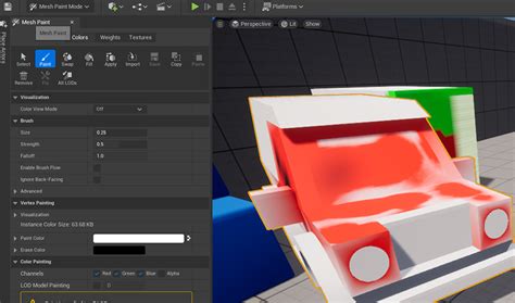 In Game Vertex Painting With Unreal Engine Wash Car Effect Alfred Reinold Baudisch