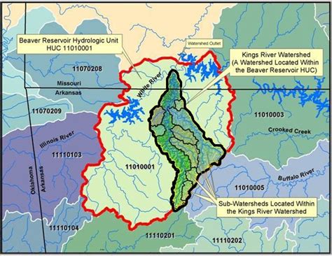 Kings River Map Arkansas And California River Routes