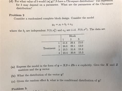 Solved Consider A Randomized Complete Block Design Chegg