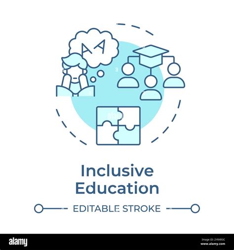 Inclusive Education Soft Blue Concept Icon Stock Vector Image And Art Alamy
