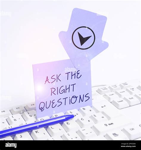 Writing Displaying Text Ask The Right Questions Concept Meaning Look For A Professional Advice